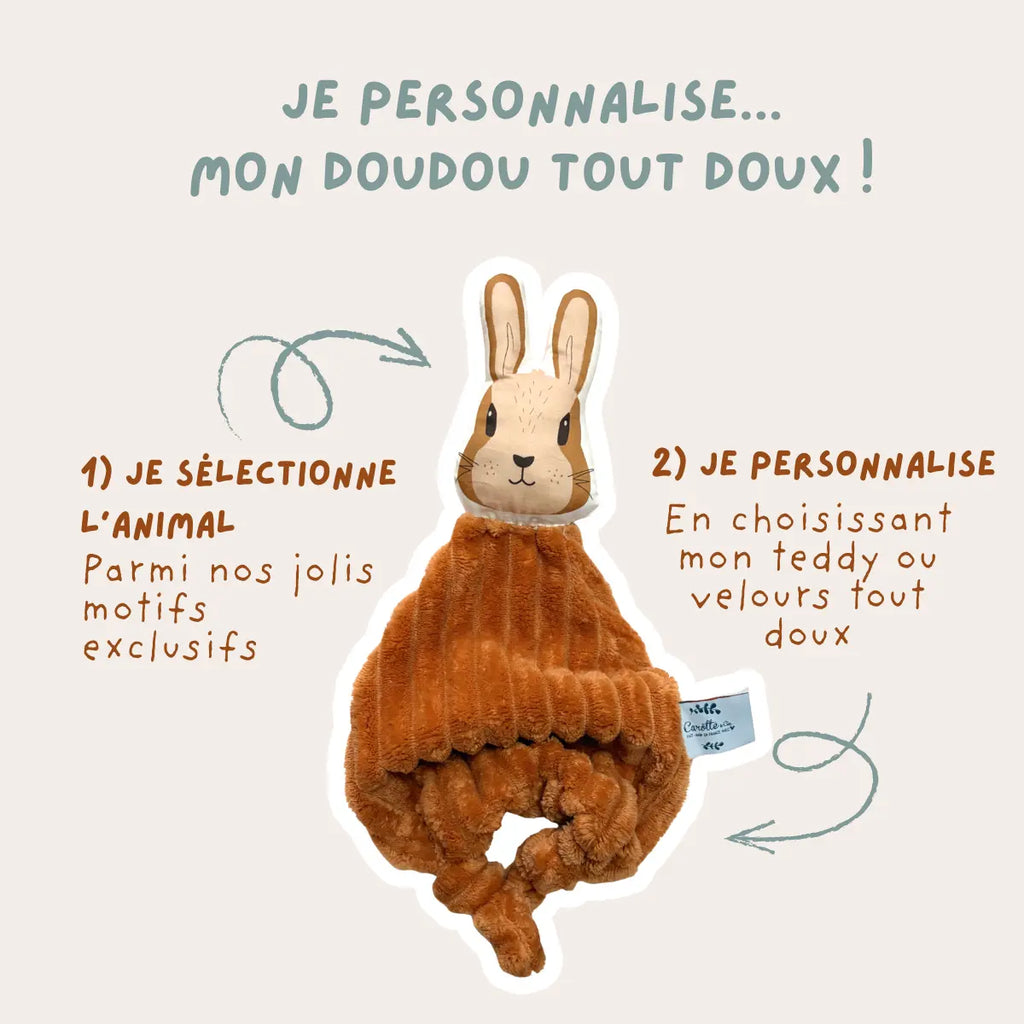 Doudou teddy tout doux – Carotte & Cie